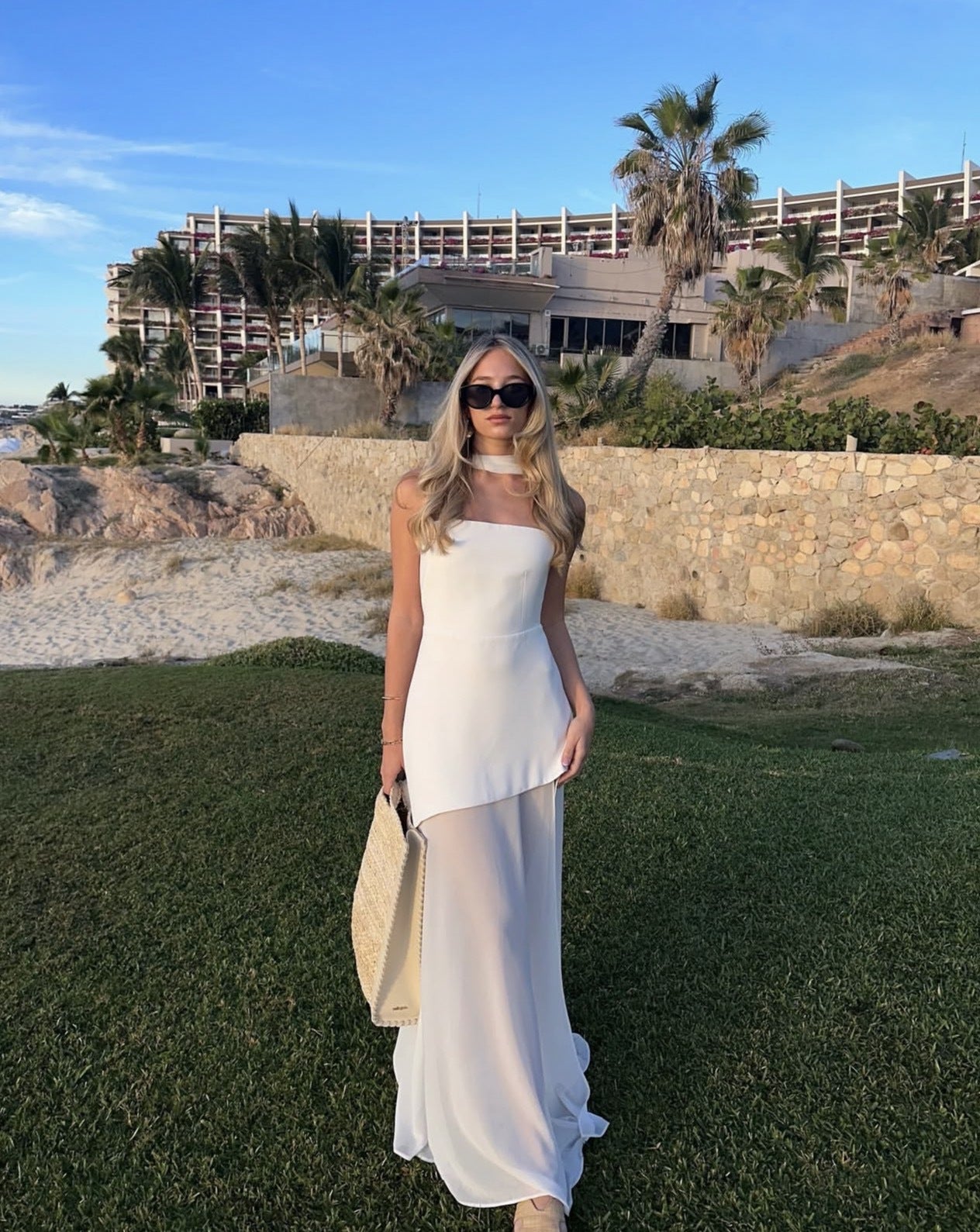 Ariadne - Strapless Patchwork Mesh Asymmetrical Maxi Dress – North & Muse