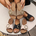 JUDITH - STYLISH BUCKLE SLIDE SANDALS – North & Muse