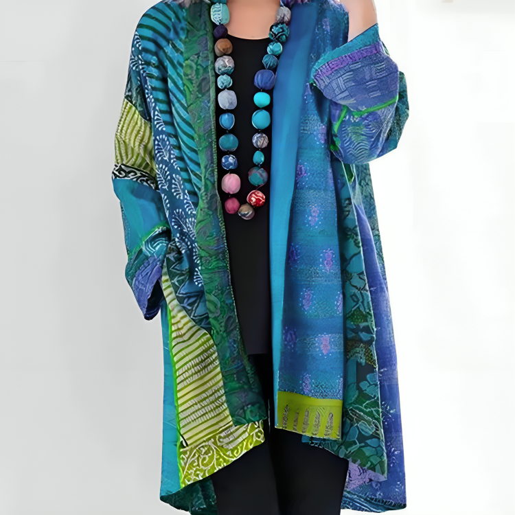 ALICIA - COLORFUL PRINT FRINGE CARDIGAN – North & Muse