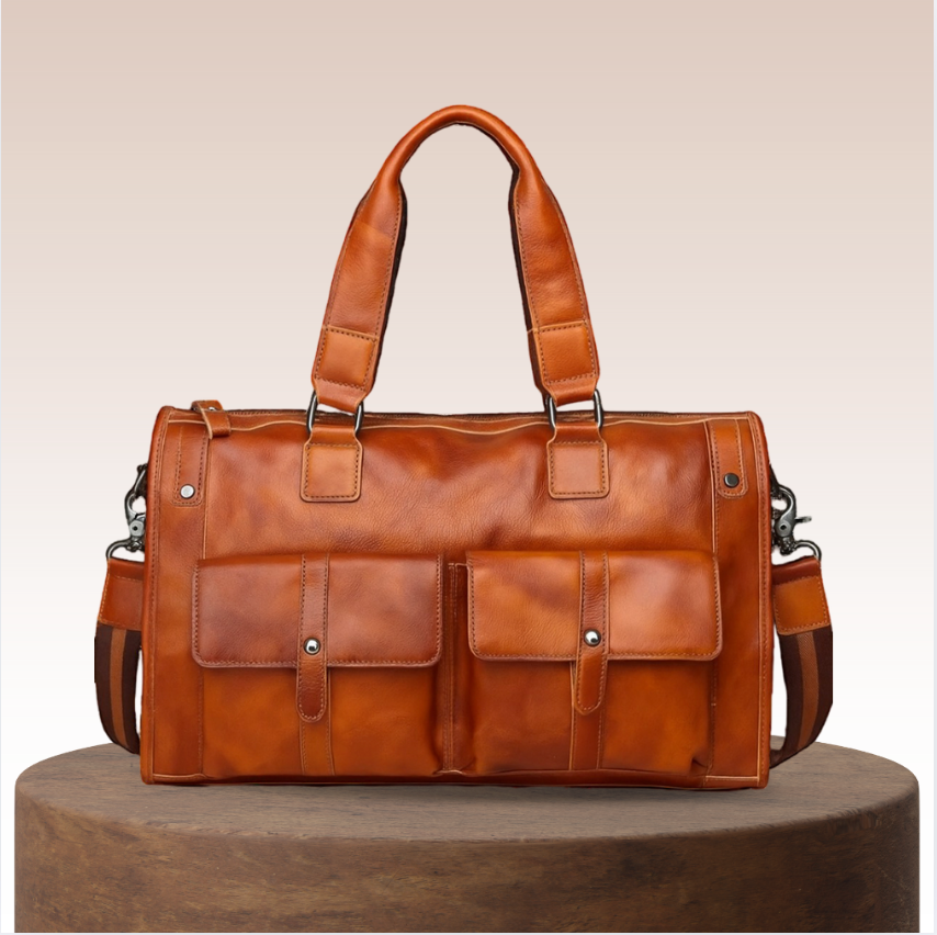 Hawthorne | Oversized Leather Luggage Duffel Bag – North & Muse