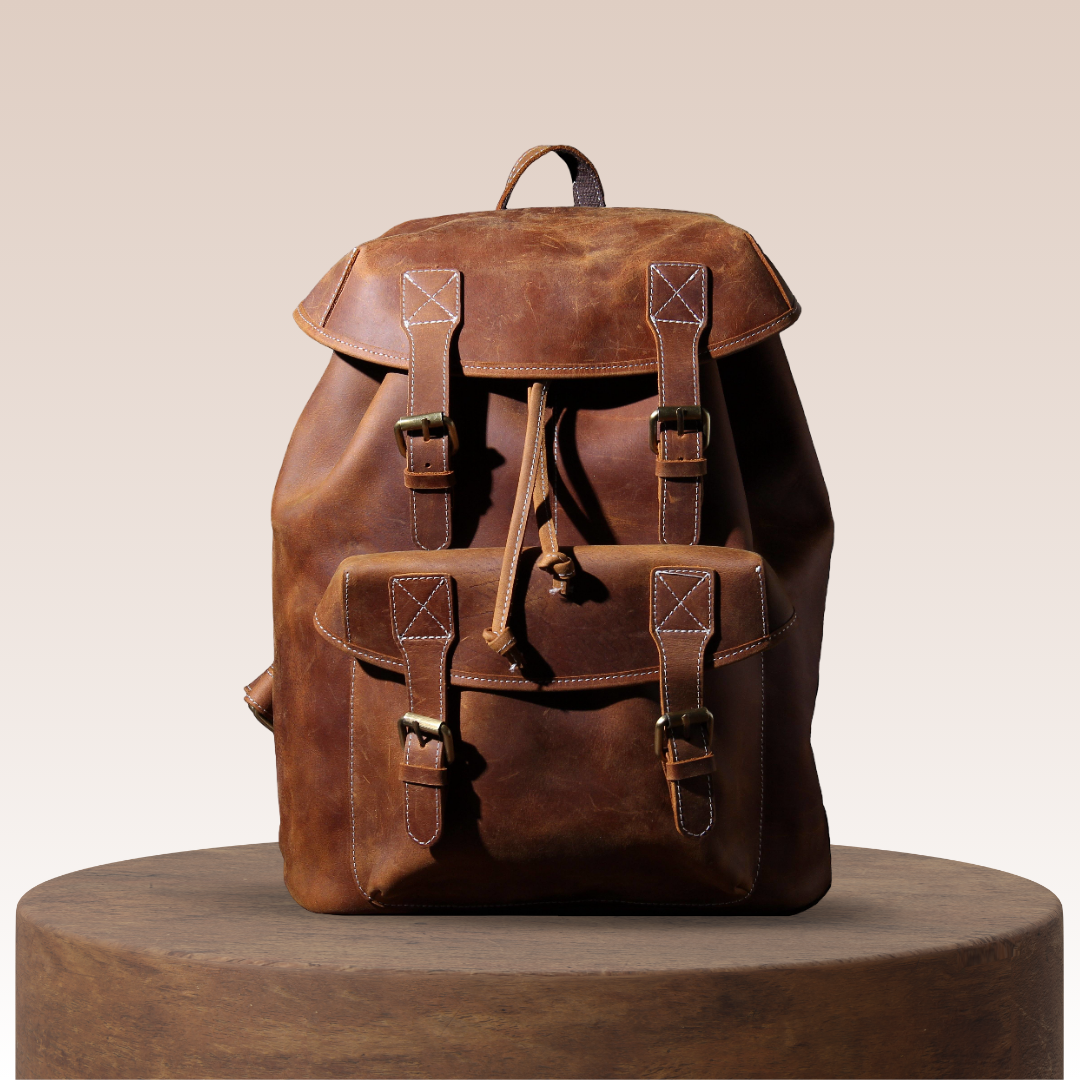 Robert | Vintage Organized Leather | Backpack – North & Muse