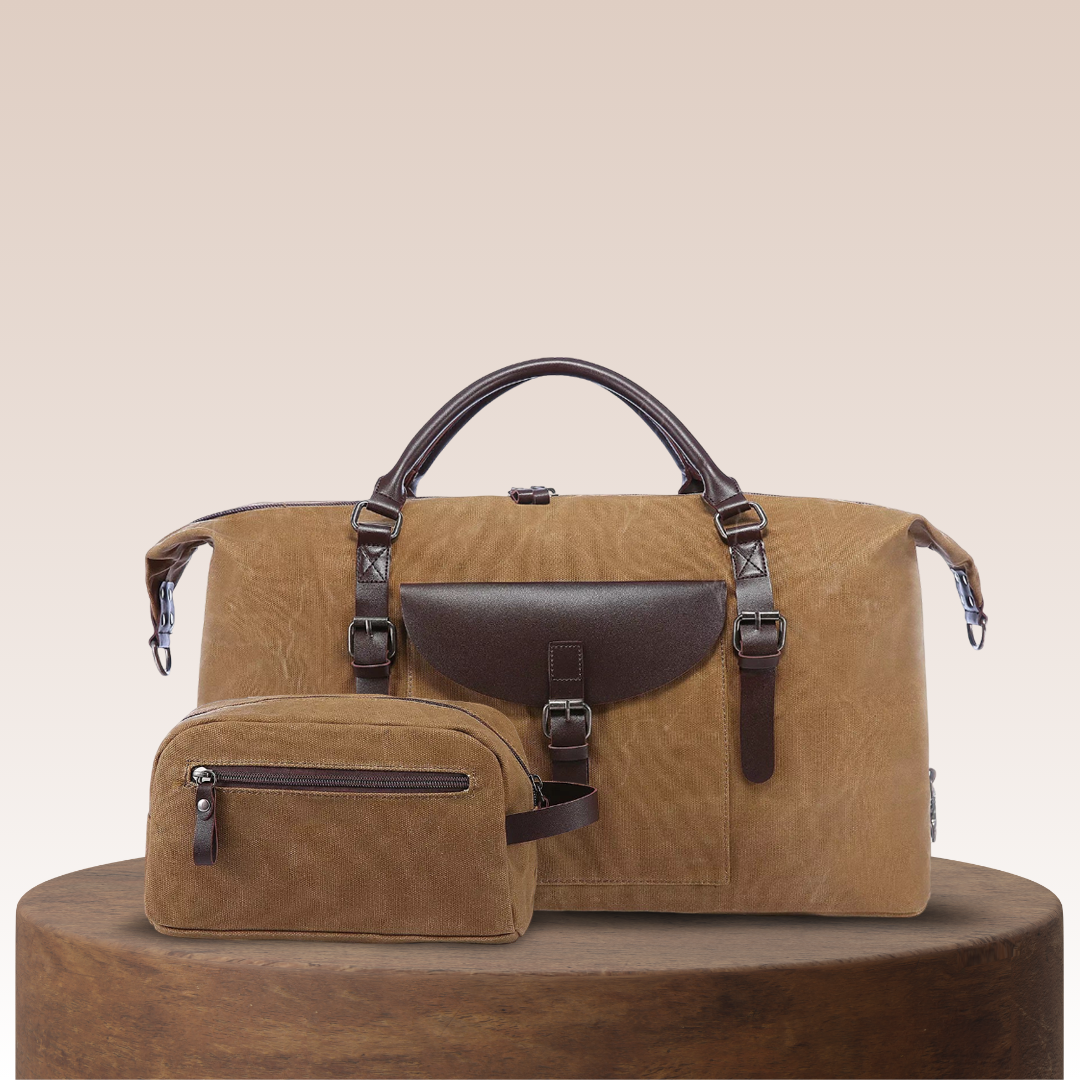 Leo | Stylish Leather Travel Set | Duffel Bag – North & Muse